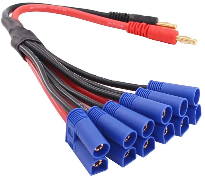 1pc 6X EC5 Connector to 4mm Banana Plug Parallel Adapter Battery Charg — QS Connector