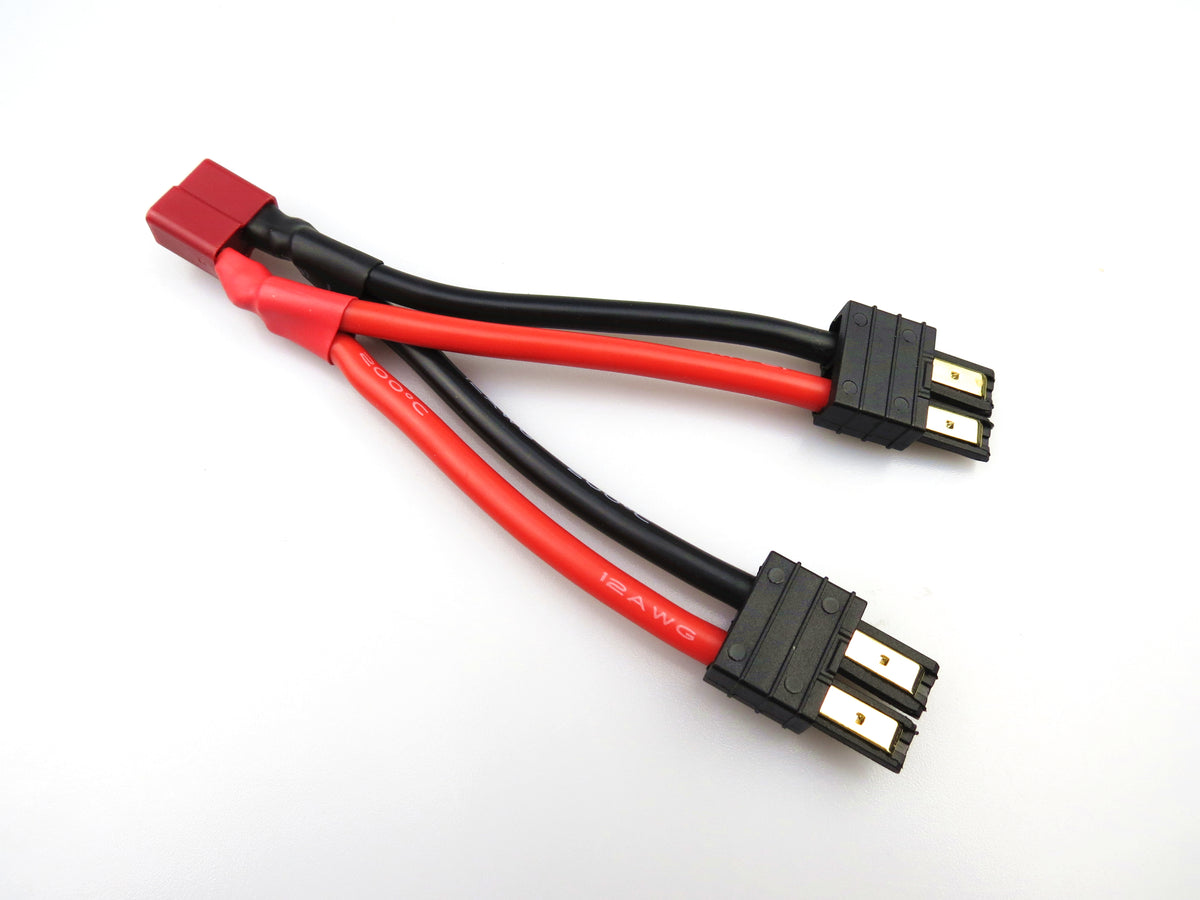 2-Male Traxxas to 1-Female T-Plug Deans Parallel Cable — QS Connector