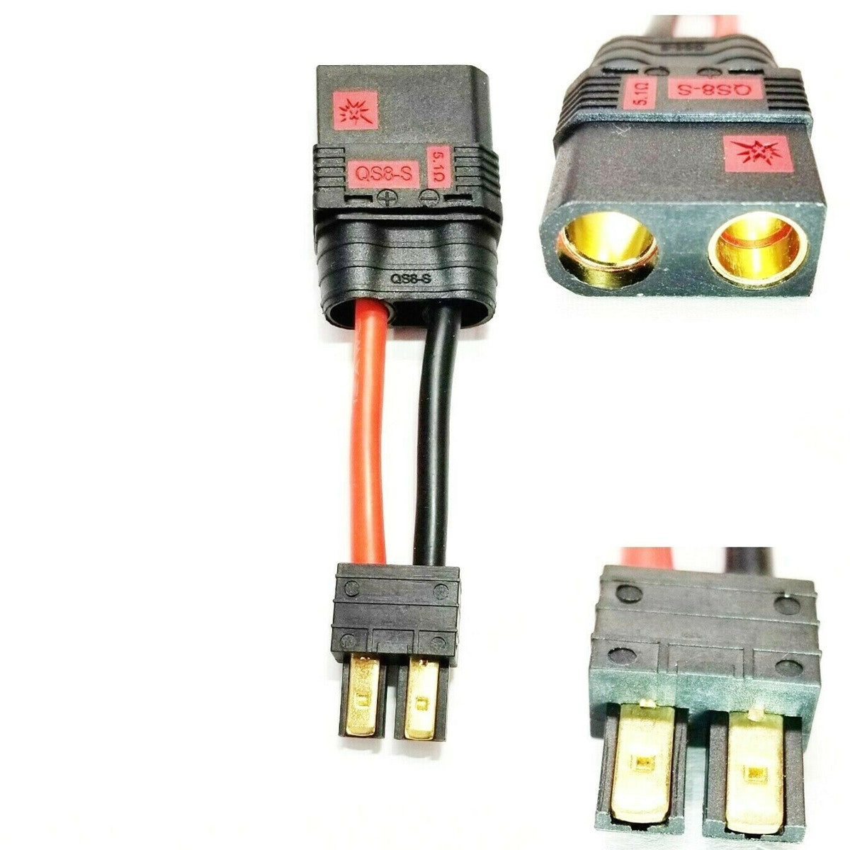 QS8-S Female to Traxxas male Antispark adapter — QS Connector